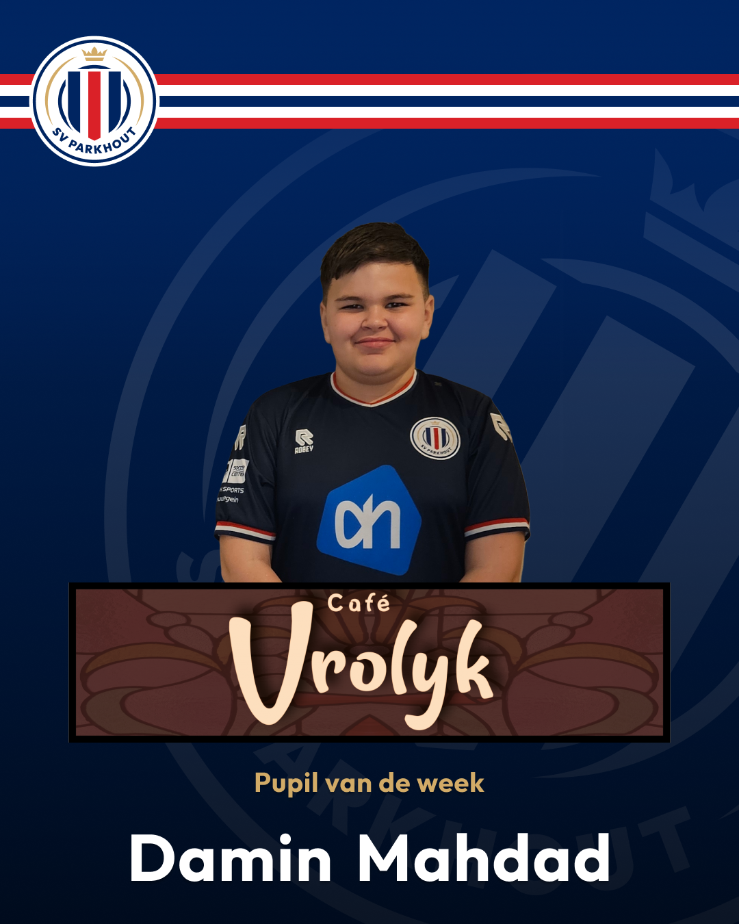"Eetcafé Vrolijk" pupil van de week: Damin Mahdad | sv Parkhout